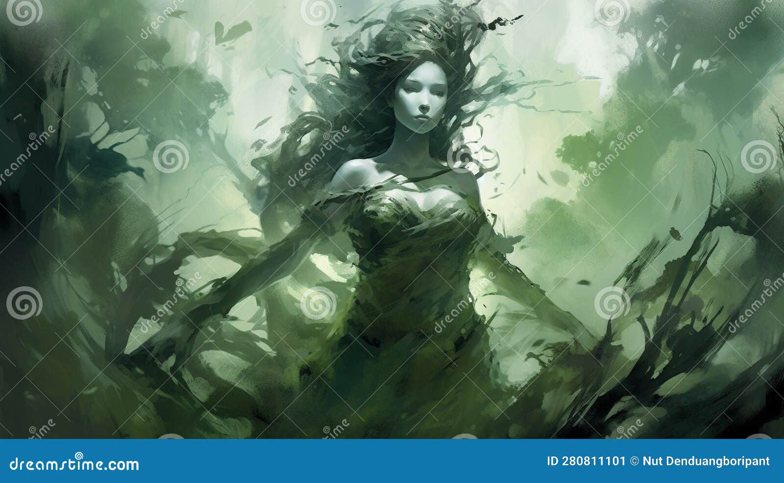 Generative AI, a Banshee Emerging from a Misty Forest Stock ...