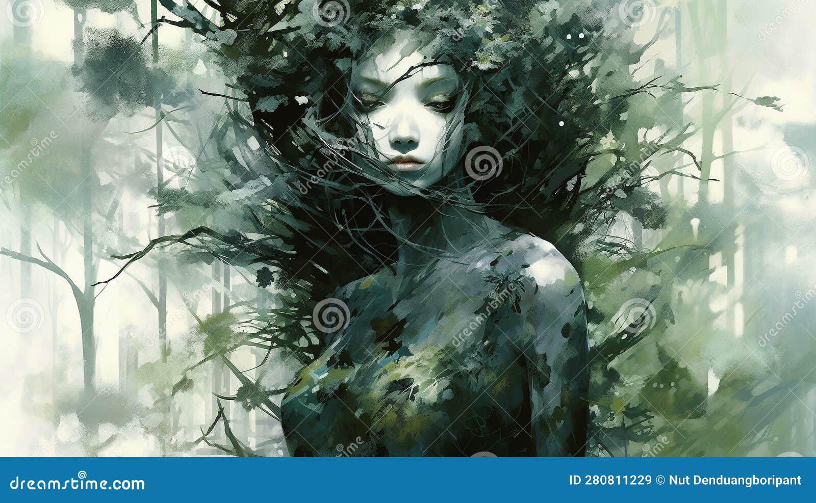 Generative AI, a Banshee Emerging from a Misty Forest Stock ...