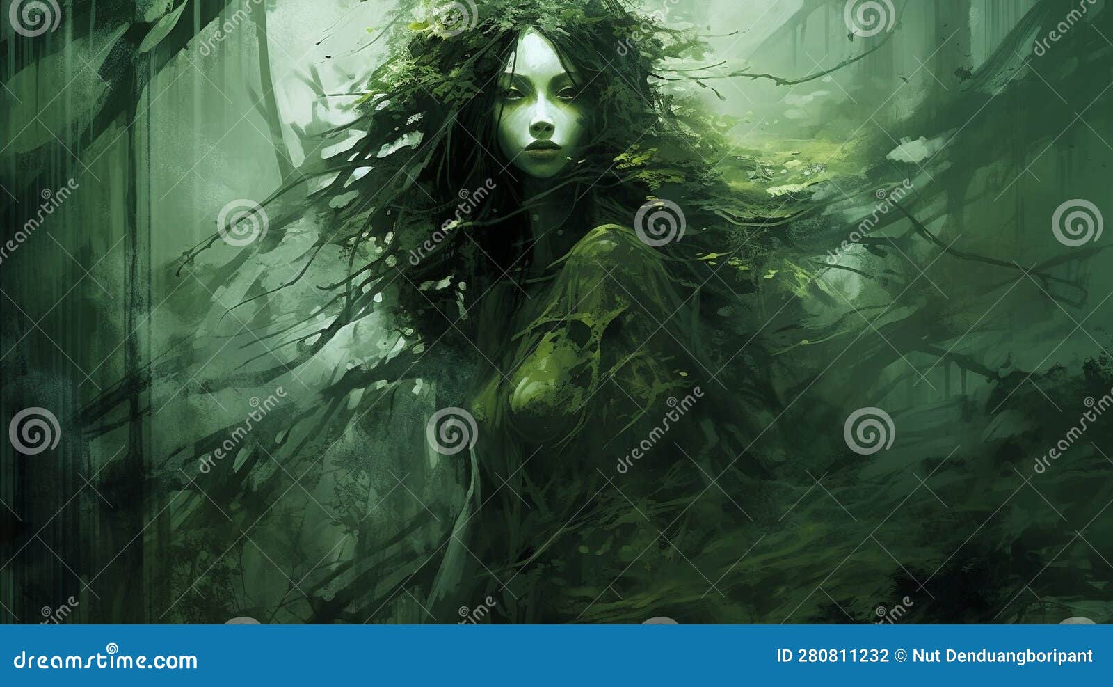 Generative AI, a Banshee Emerging from a Misty Forest Stock ...