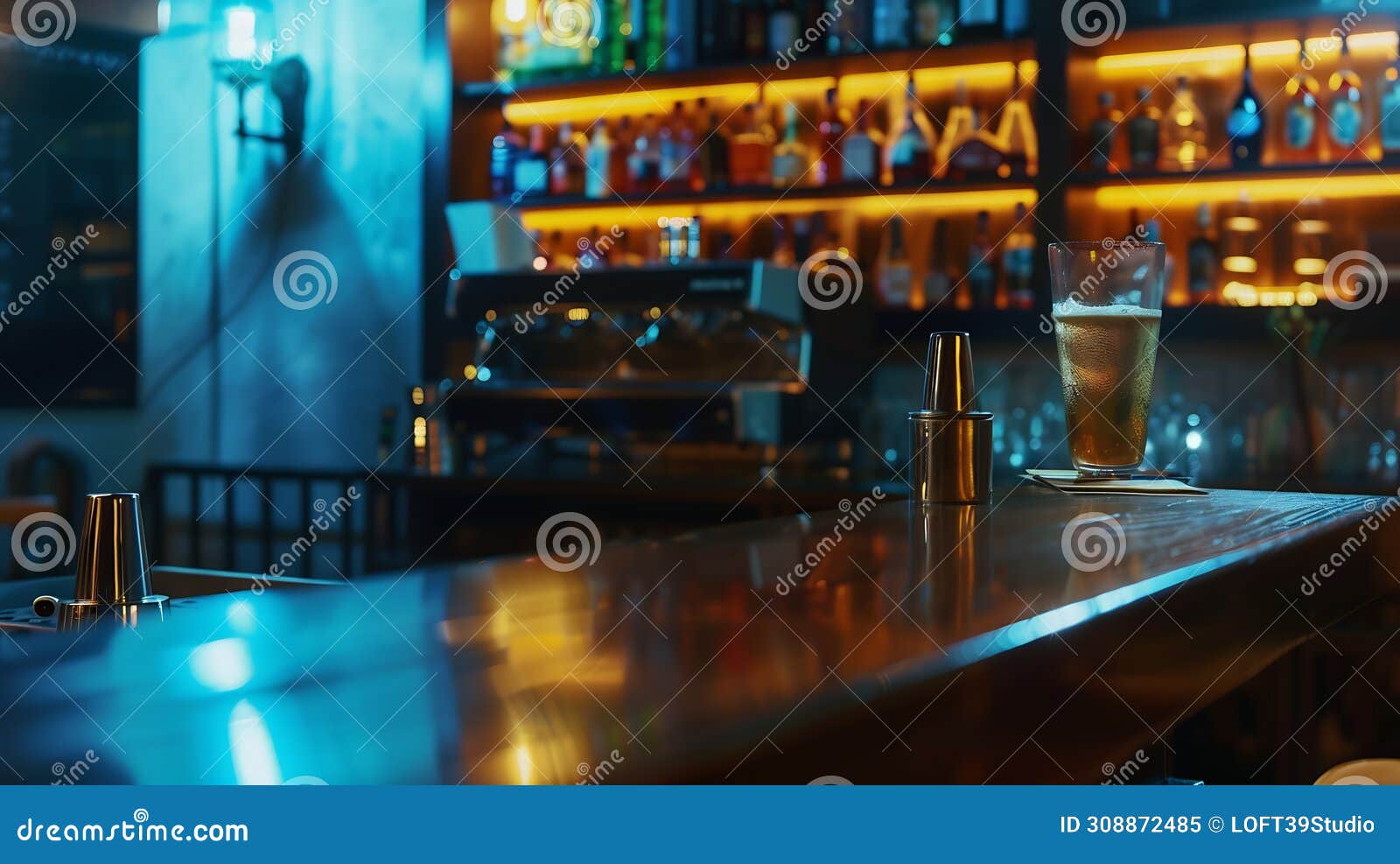 Generative AI Bar and Desk Business Concept. Stock Image - Image of ...
