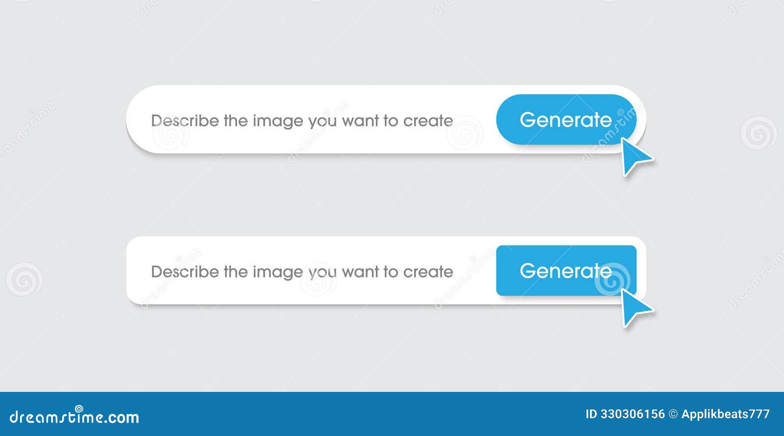 Generative Ai Bar Input Prompt As Commands For Create White Generate Bar Flat Design Machine