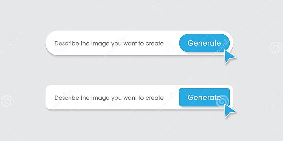 Generative Ai Bar Input Prompt As Commands For Create White Generate Bar Flat Design Machine