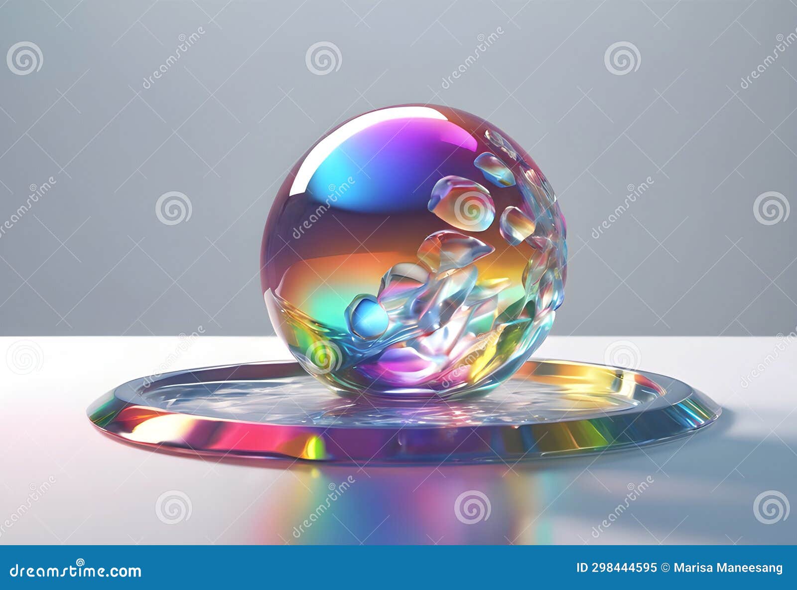 Generative AI Based Magic Clear Crystal Sphere with Shining Prism ... Generative AI Based Magic Clear Crystal Sphere with Shining Prism ...