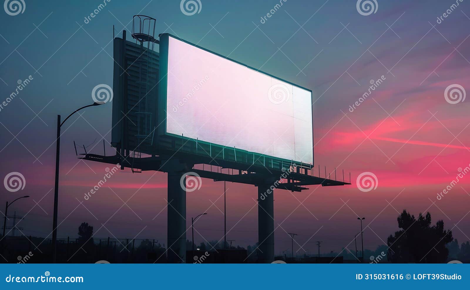 Generative AI Billboard Mockup Business Concept. Stock Illustration ...