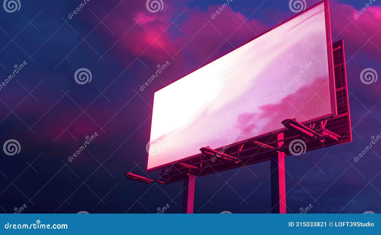 Generative AI Billboard Mockup Business Concept. Stock Illustration ...