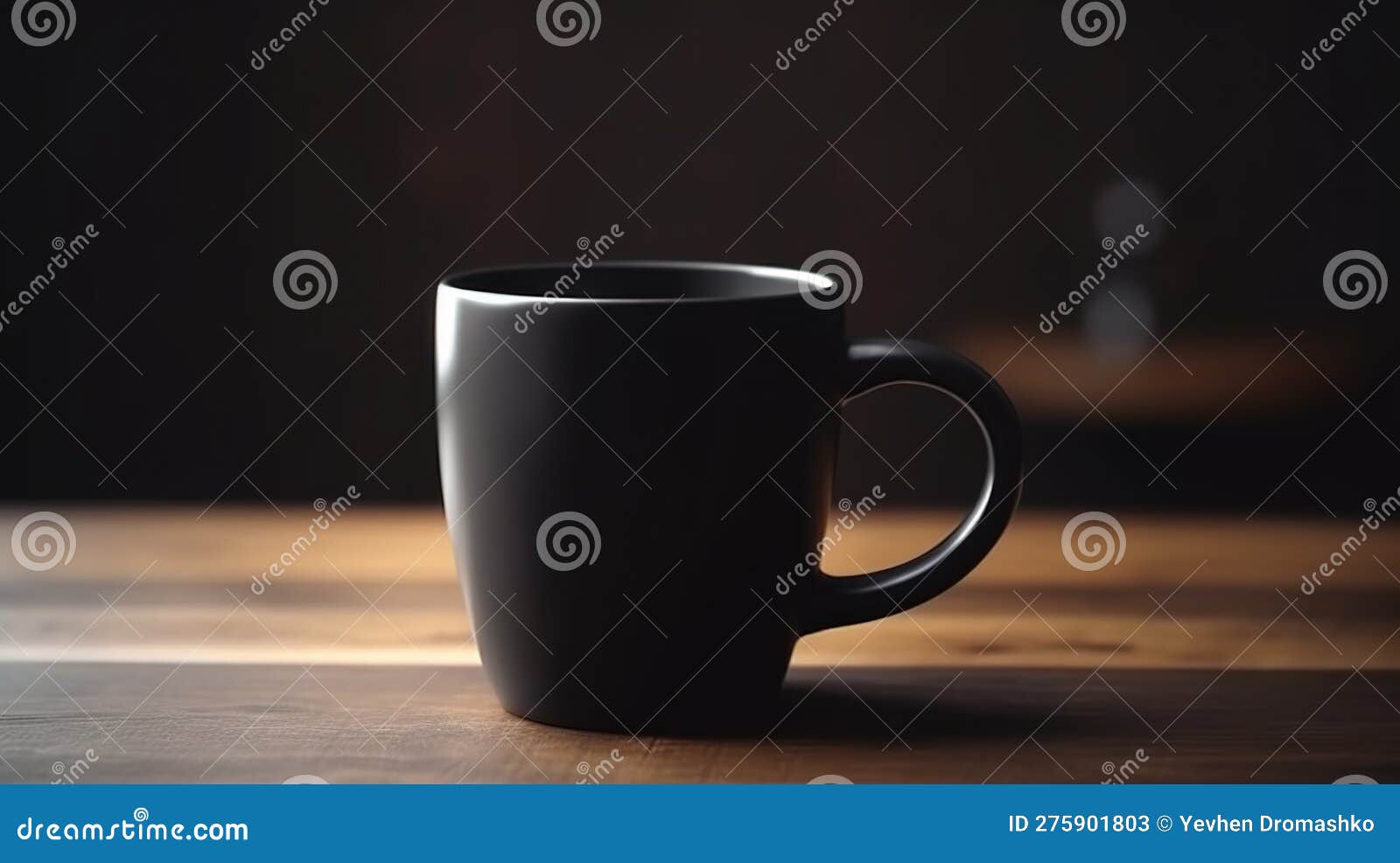 Generative AI, Black Ceramic Cup Set-up in at Home Interior, Mug Mock ...