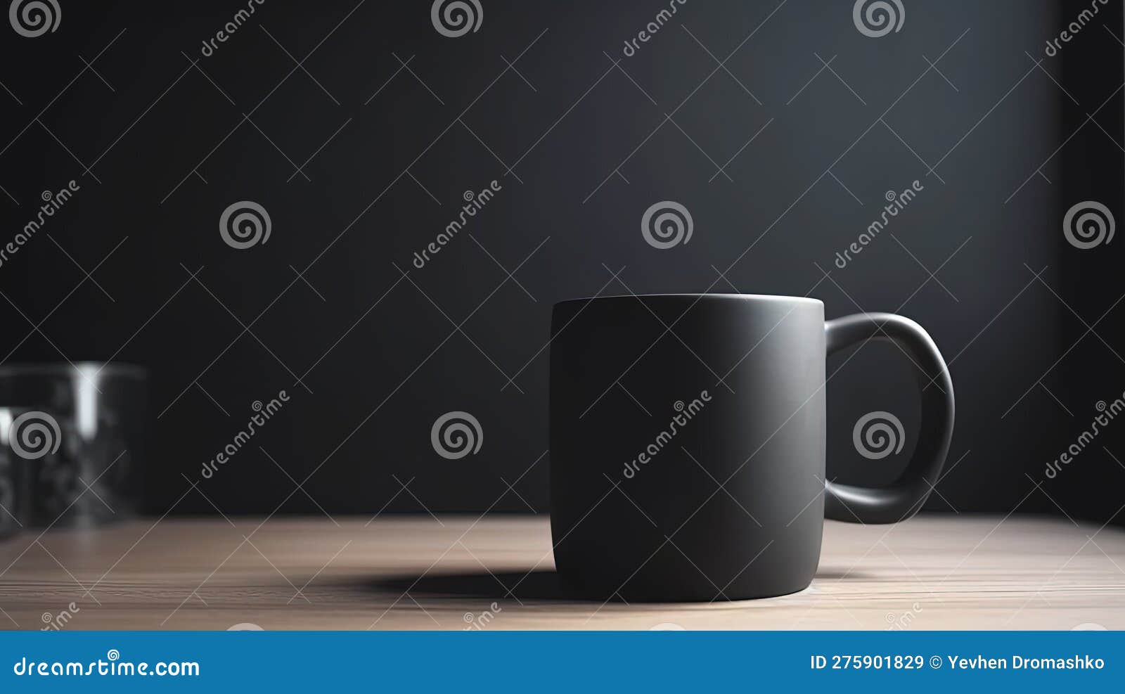 Generative AI, Black Ceramic Cup Set-up in at Home Interior, Mug Mock ...
