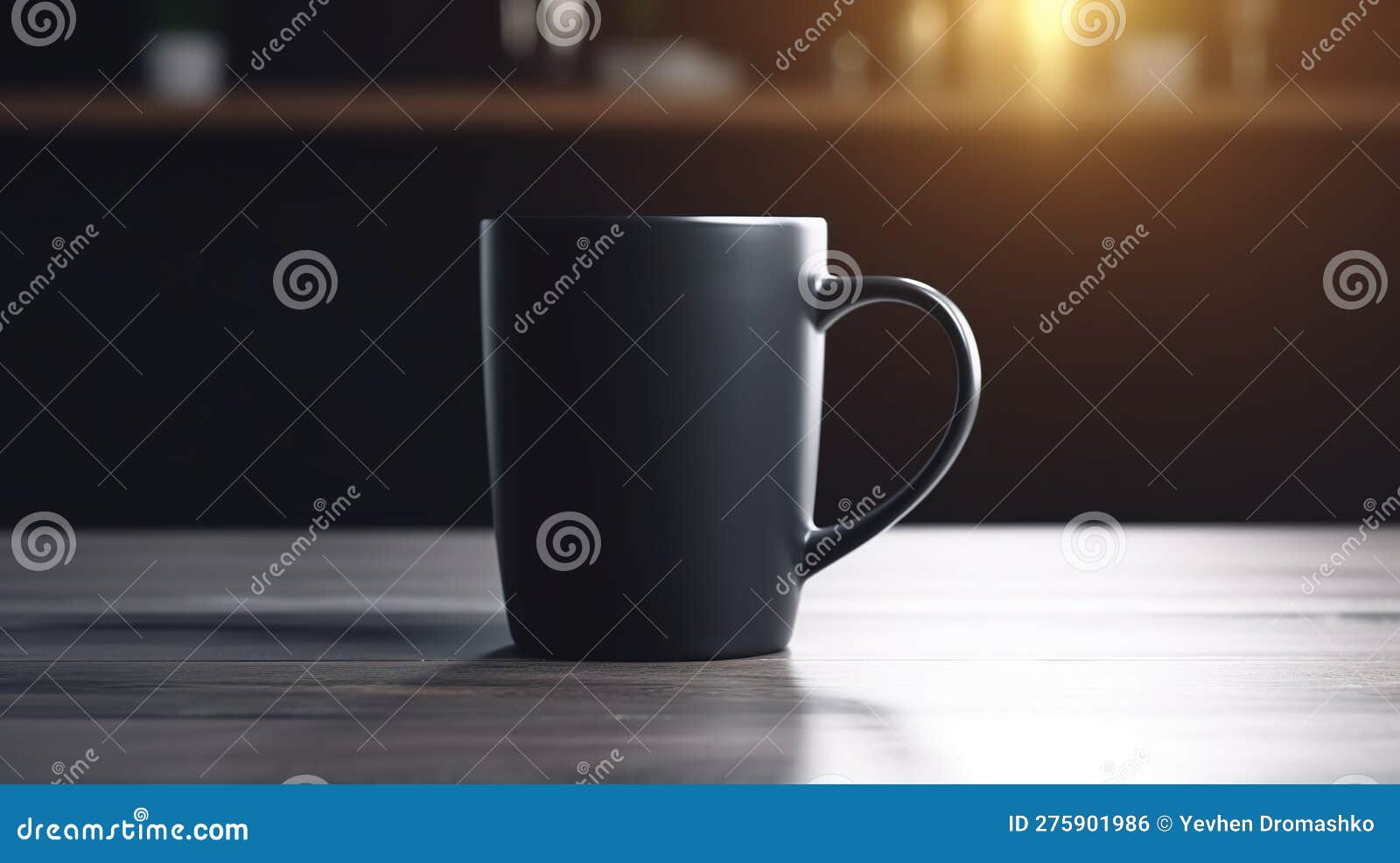 Generative AI, Black Ceramic Cup Set-up in at Home Interior, Mug Mock ...