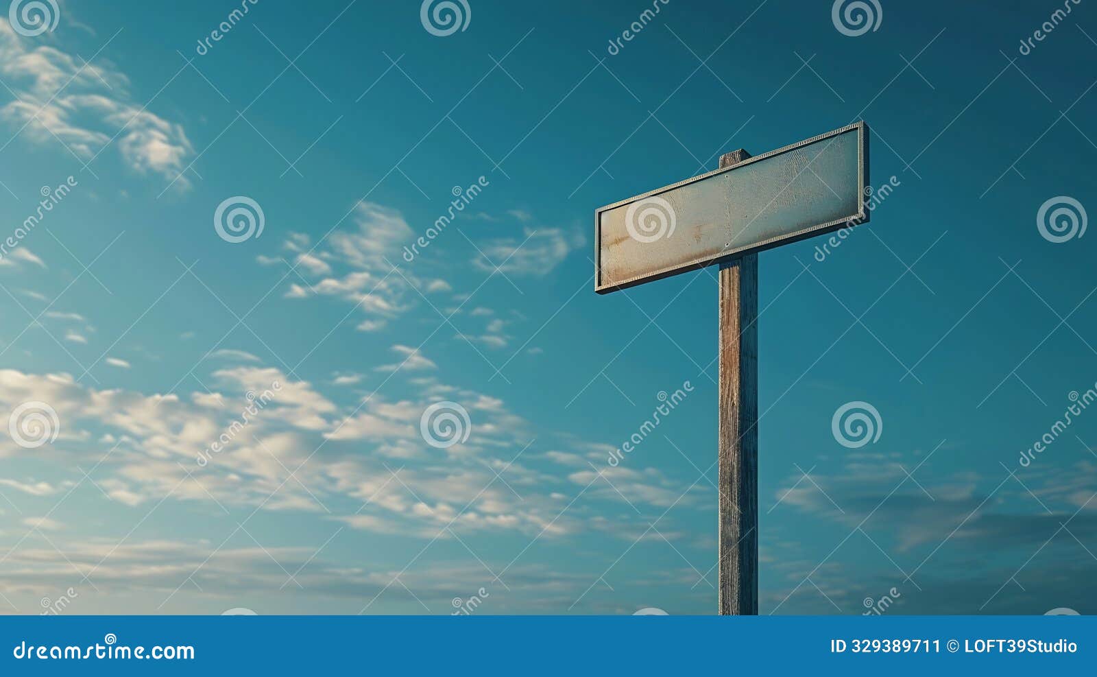 Generative AI Blank Signpost 3d Render Abstract Business Background ...