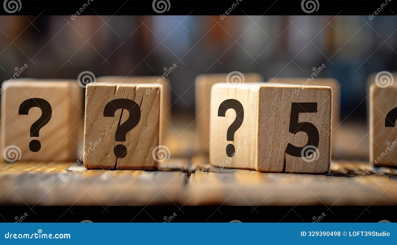 Generative AI Blocks with Question Marks and Copy Space Questions and Problem Solving Frequently ...