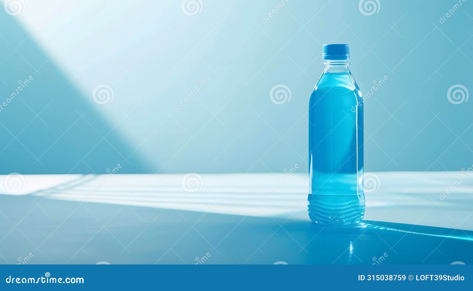 Generative AI Blue Bottled Isotonic Energy Drink Hydrolyzed Sport ...