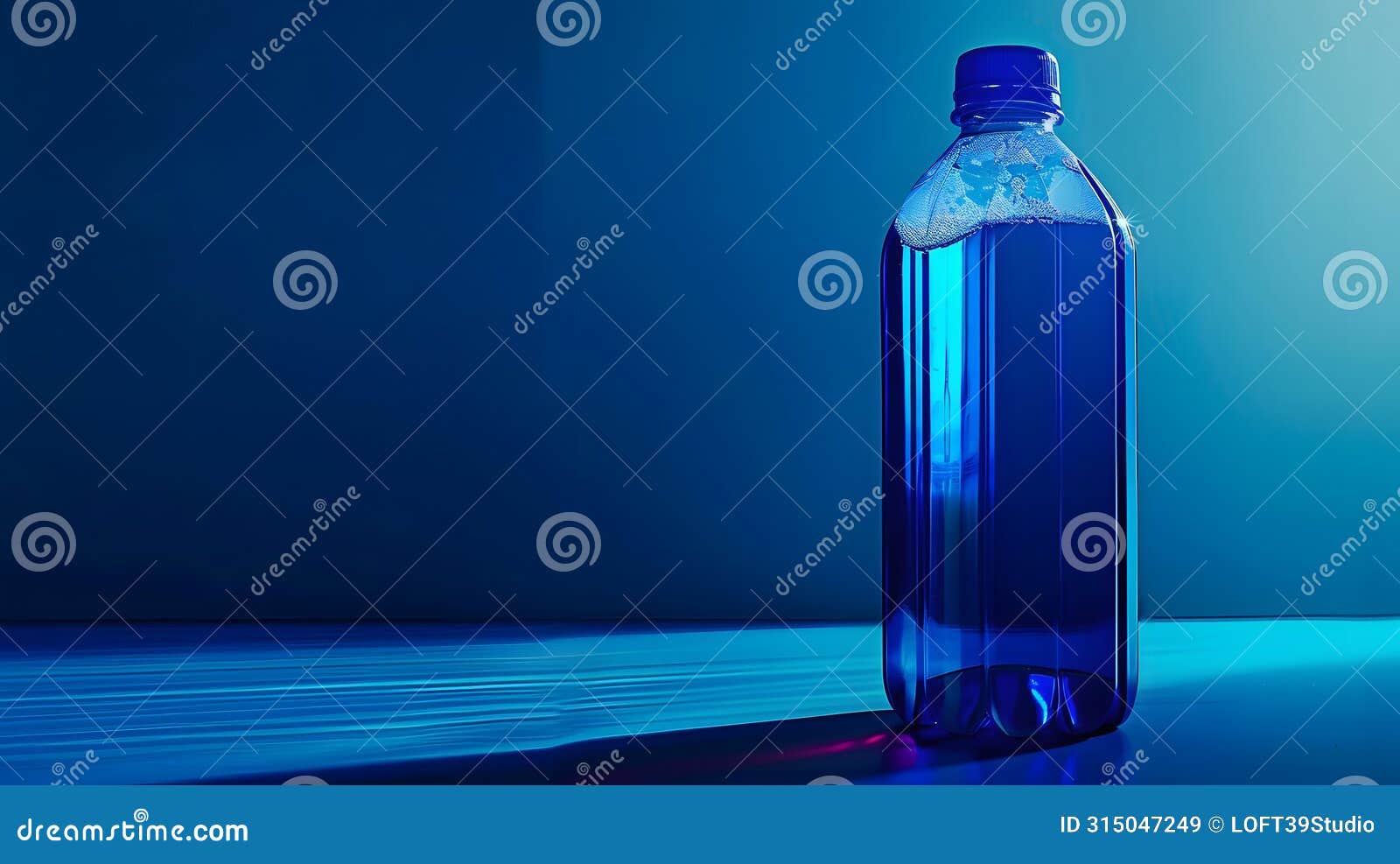 Generative AI Blue Bottled Isotonic Energy Drink Hydrolyzed Sport ...