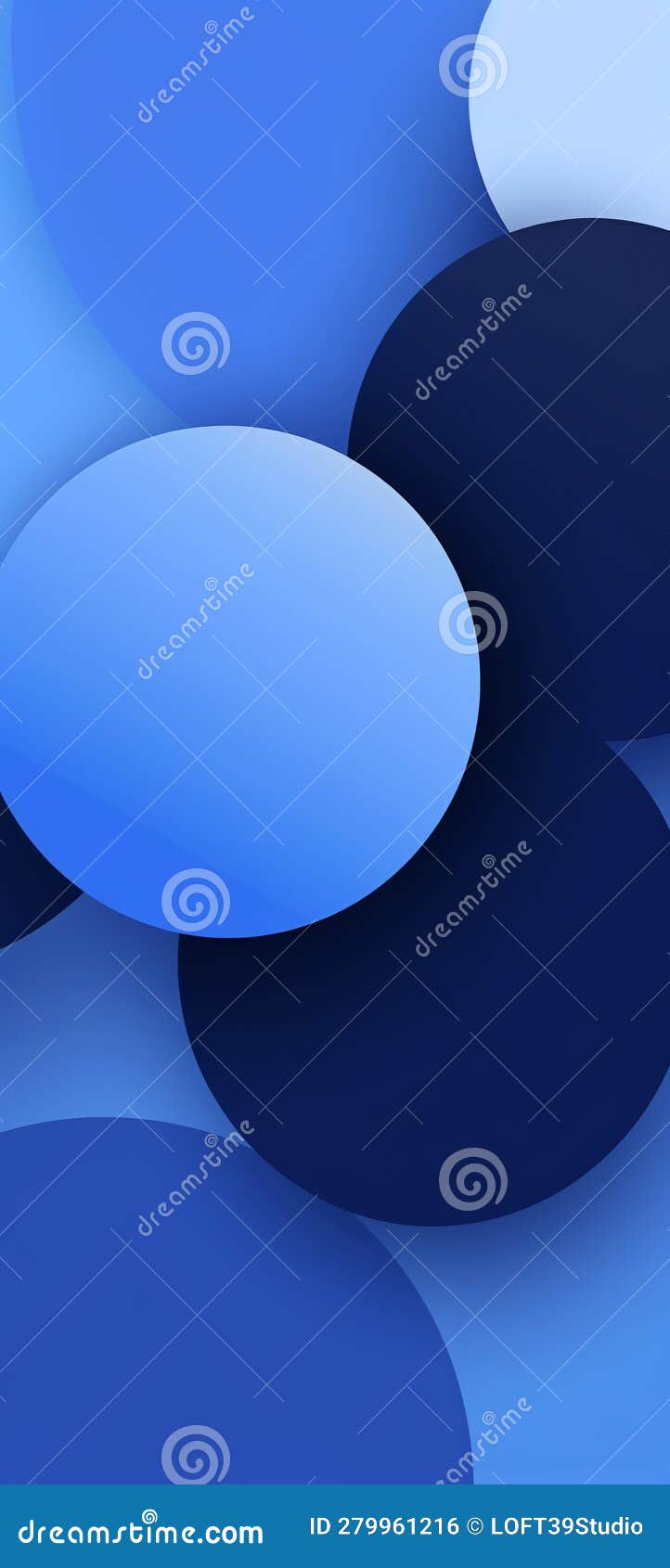 Generative AI Blue Circle Abstract Shape- Stock Illustration ...