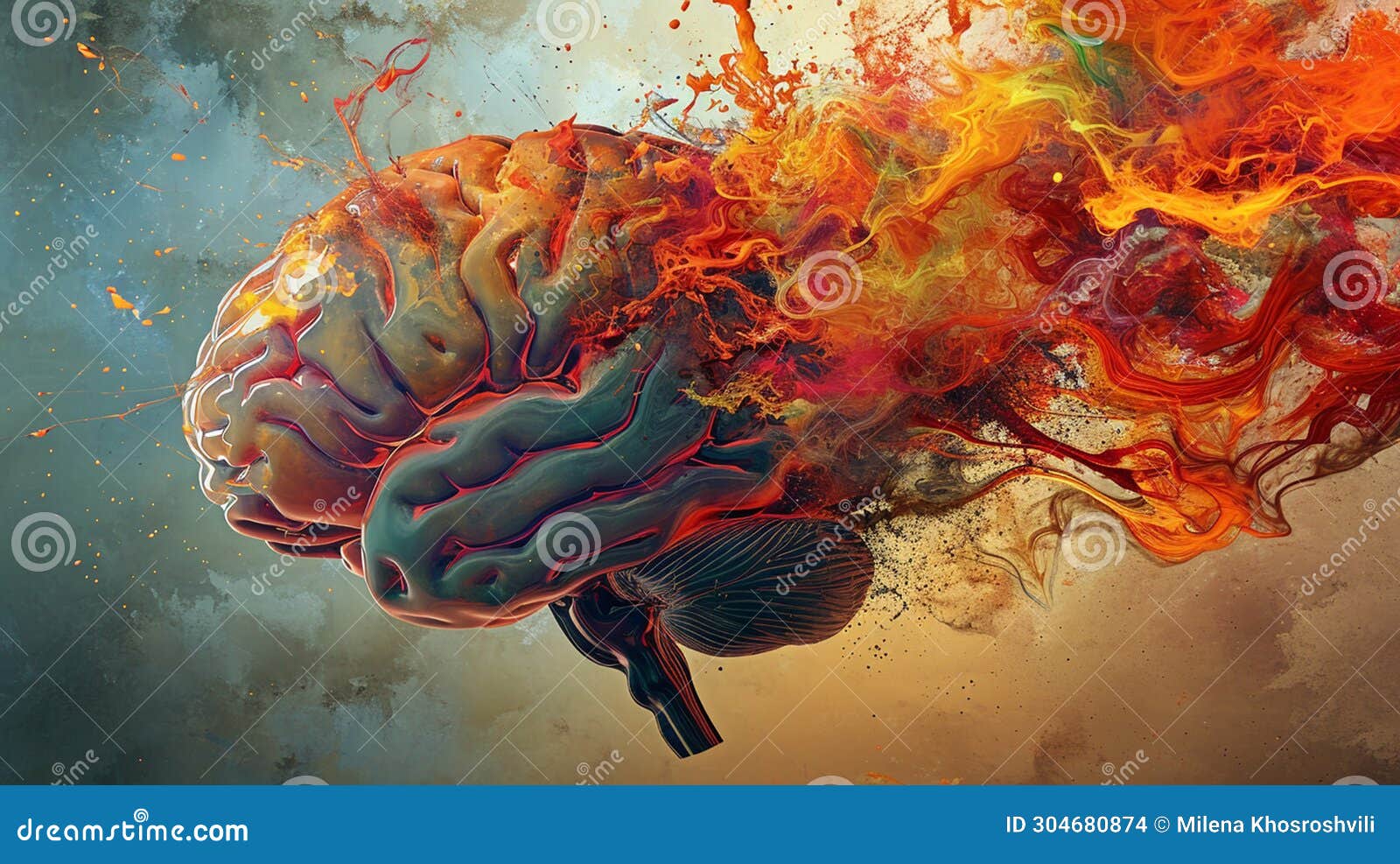 Generative Ai Brain Explosion .selective Focus. Generative AI, Stock ...