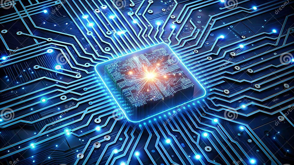 Artificial Intelligence. Microchip Connections, Electric Pulses and ...