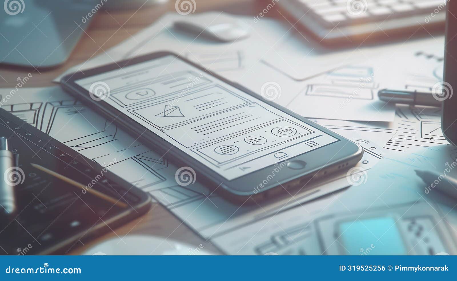 Generative AI Brainstorm Mobile App Interface Layout Design Ideas on ...