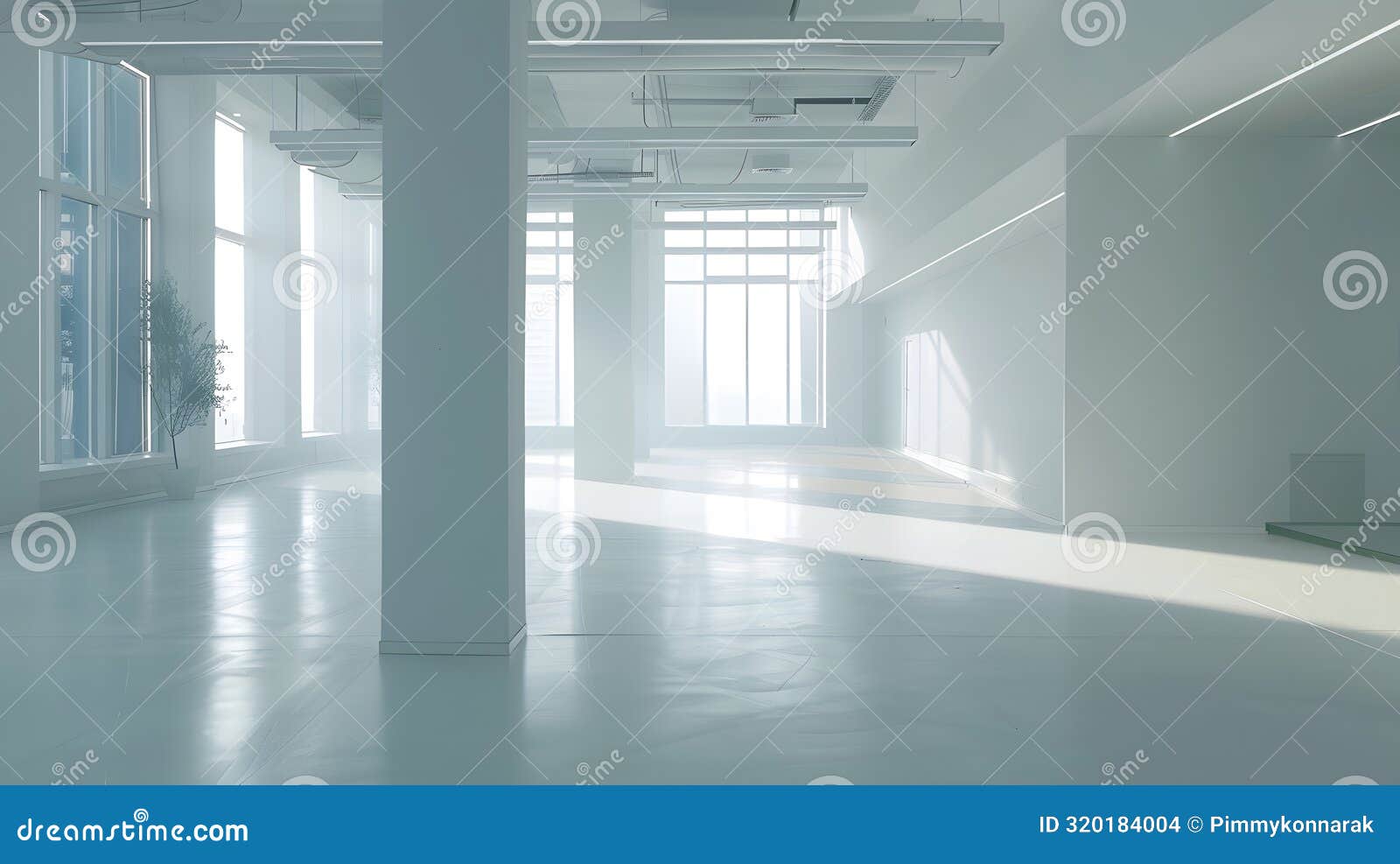 Generative AI Bright Empty Office Interior Business Concept. Stock ...