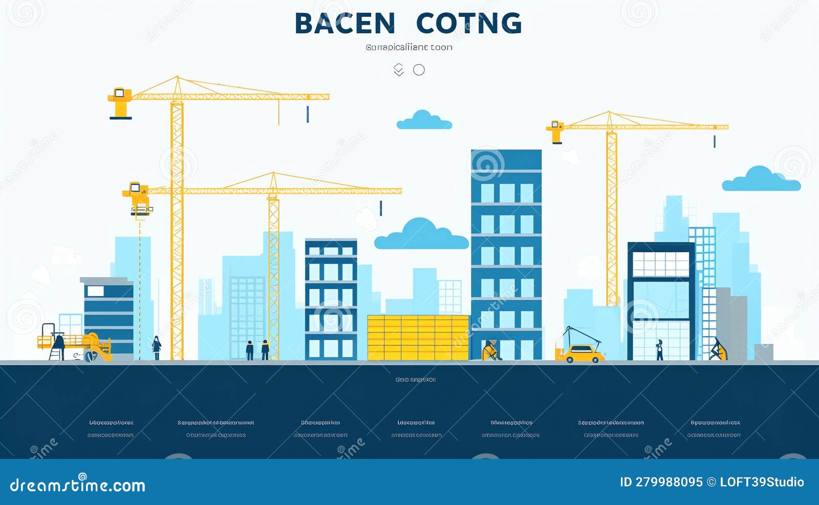 Builder Construct Brick Bridge With Construction Crane And Hammer ...