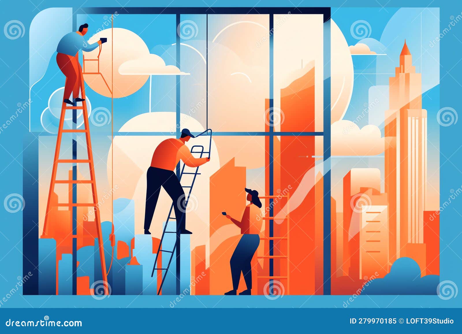 Generative AI Building and Engineering Concept- Stock Illustration ...