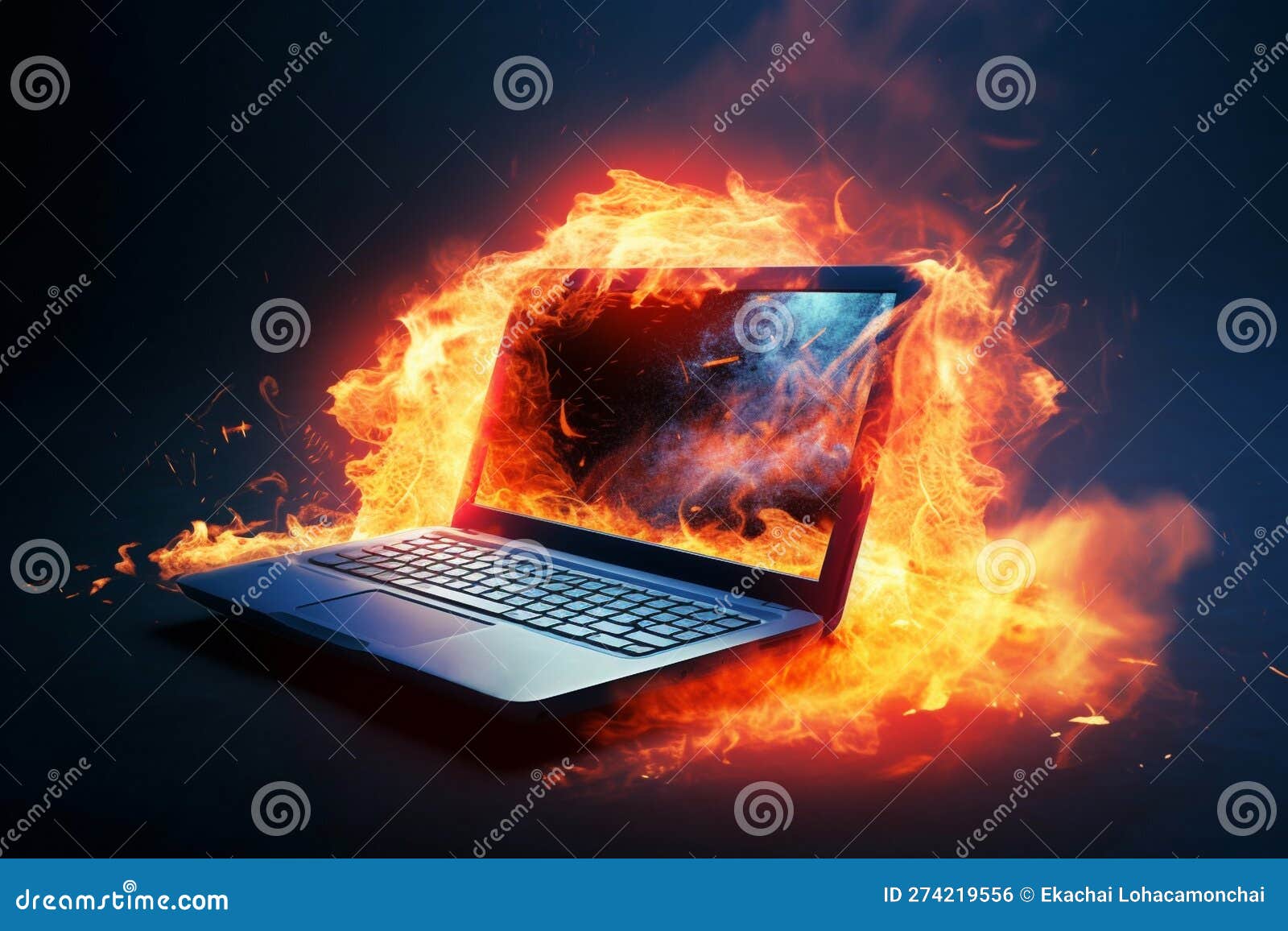 Burning Computer Main Board Royalty-Free Stock Photography ...