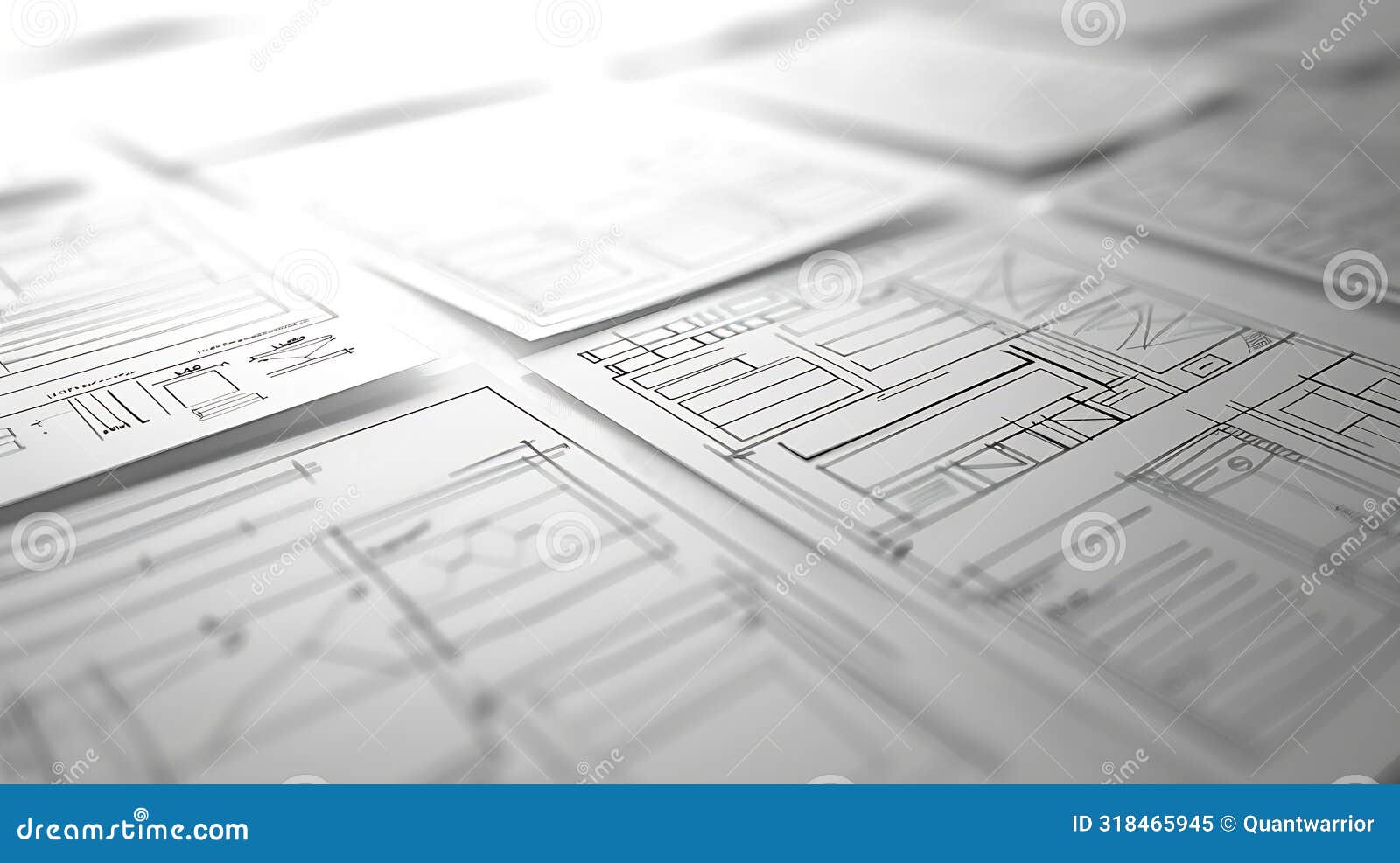Generative AI BW Website Design Wireframe Examples of Web and Mobile ...