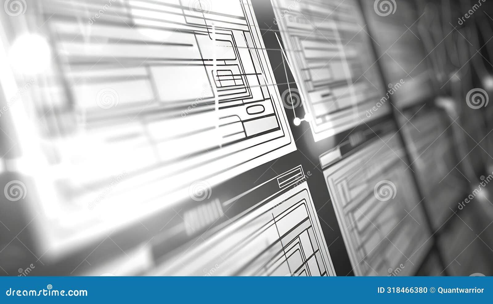 Generative AI BW Website Design Wireframe Examples of Web and Mobile ...