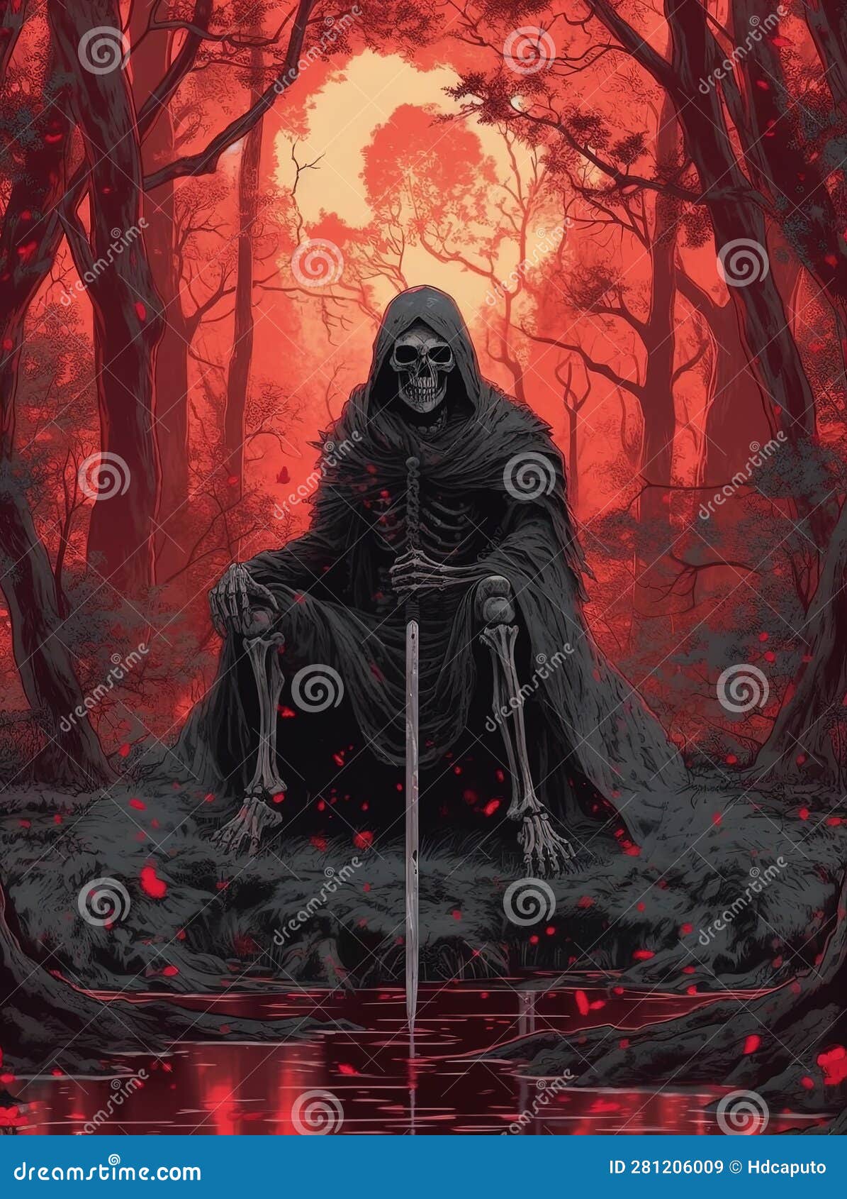 GENERATIVE AI, GENERATIVE, AI, Grim Reaper Royalty-Free Stock Photo ...