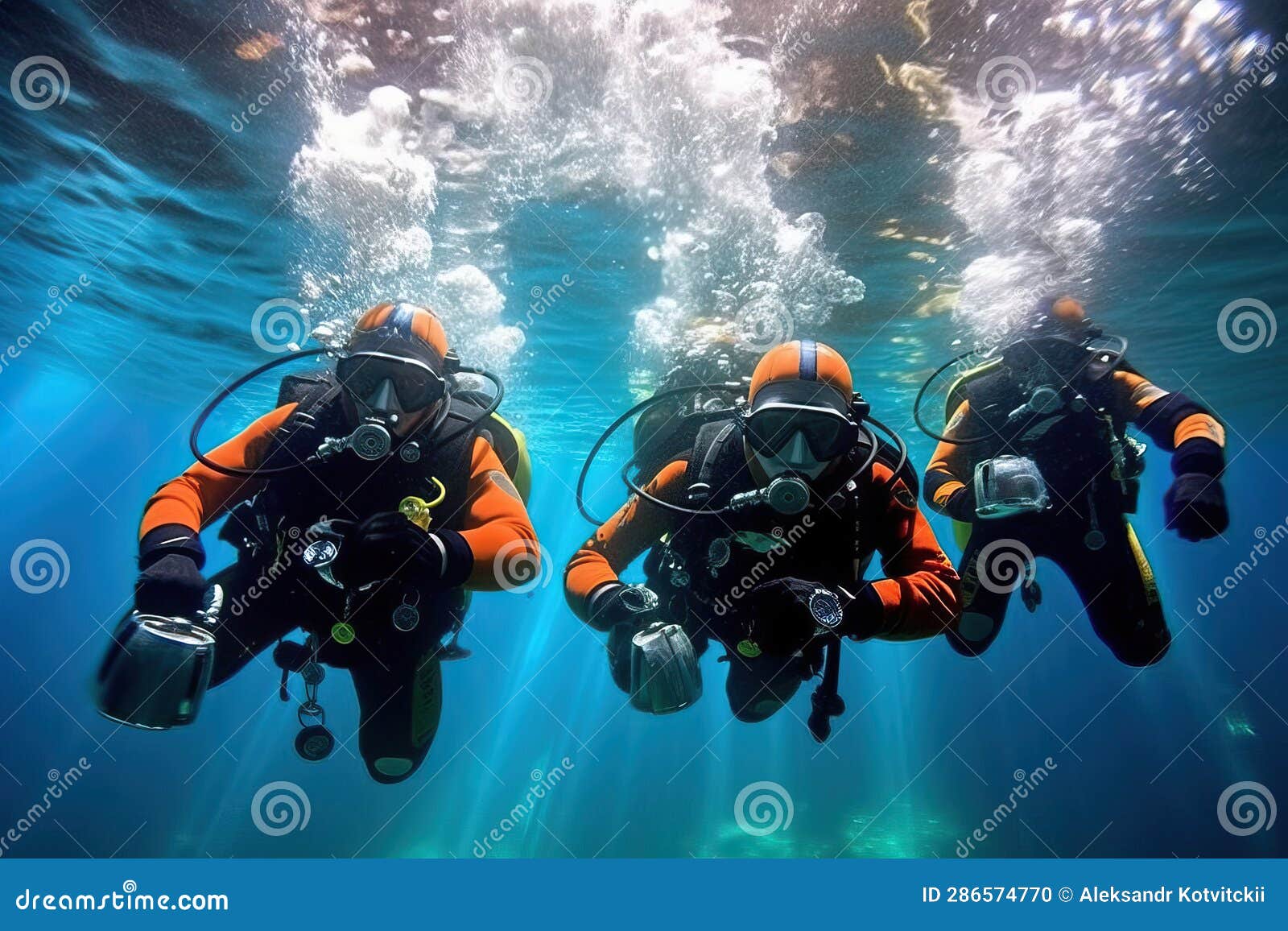 Generative AI Certified Scuba Diving Instructor Guiding a Student ...