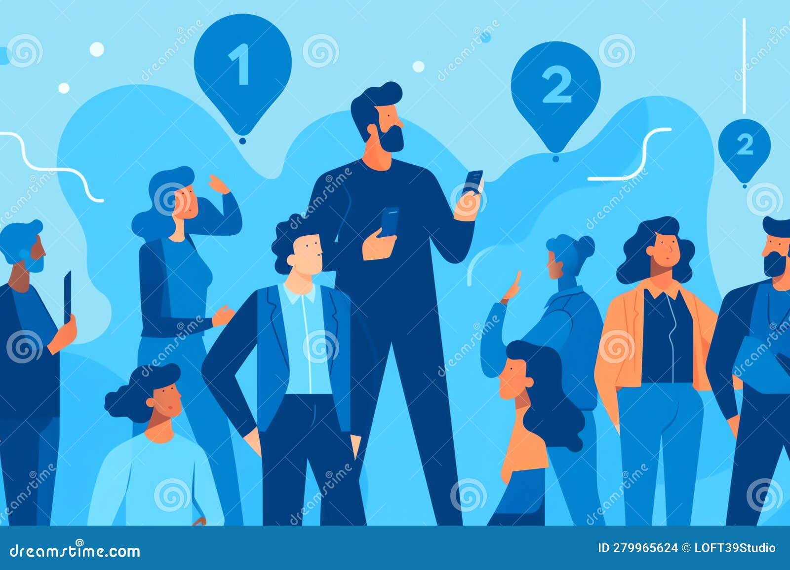 Generative AI Character Holding Huge Question- Stock Illustration ...