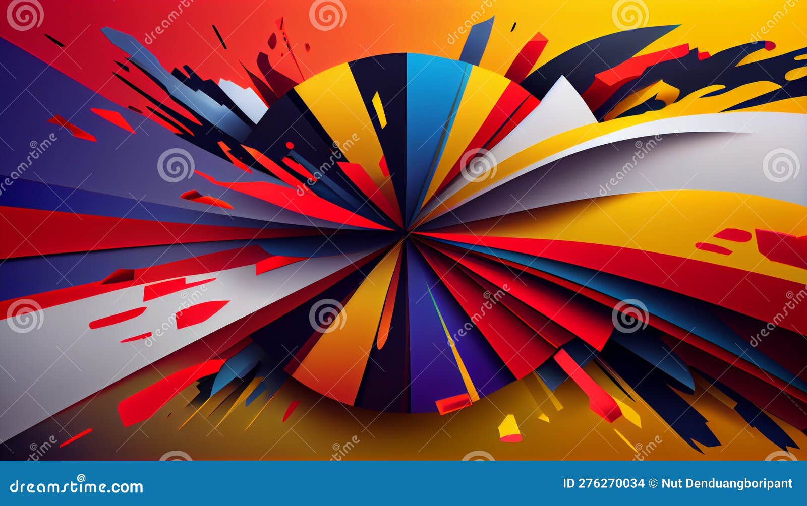 Generative AI, Chroma Clash: Bold Abstract Background with Vibrant Dual ...