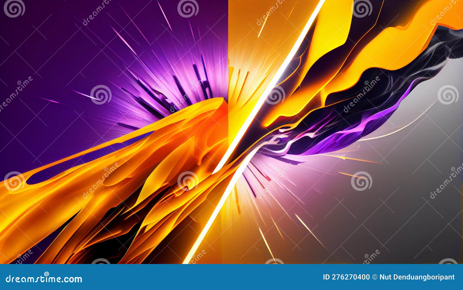 Generative AI, Chroma Clash: Bold Abstract Background with Vibrant Dual ...