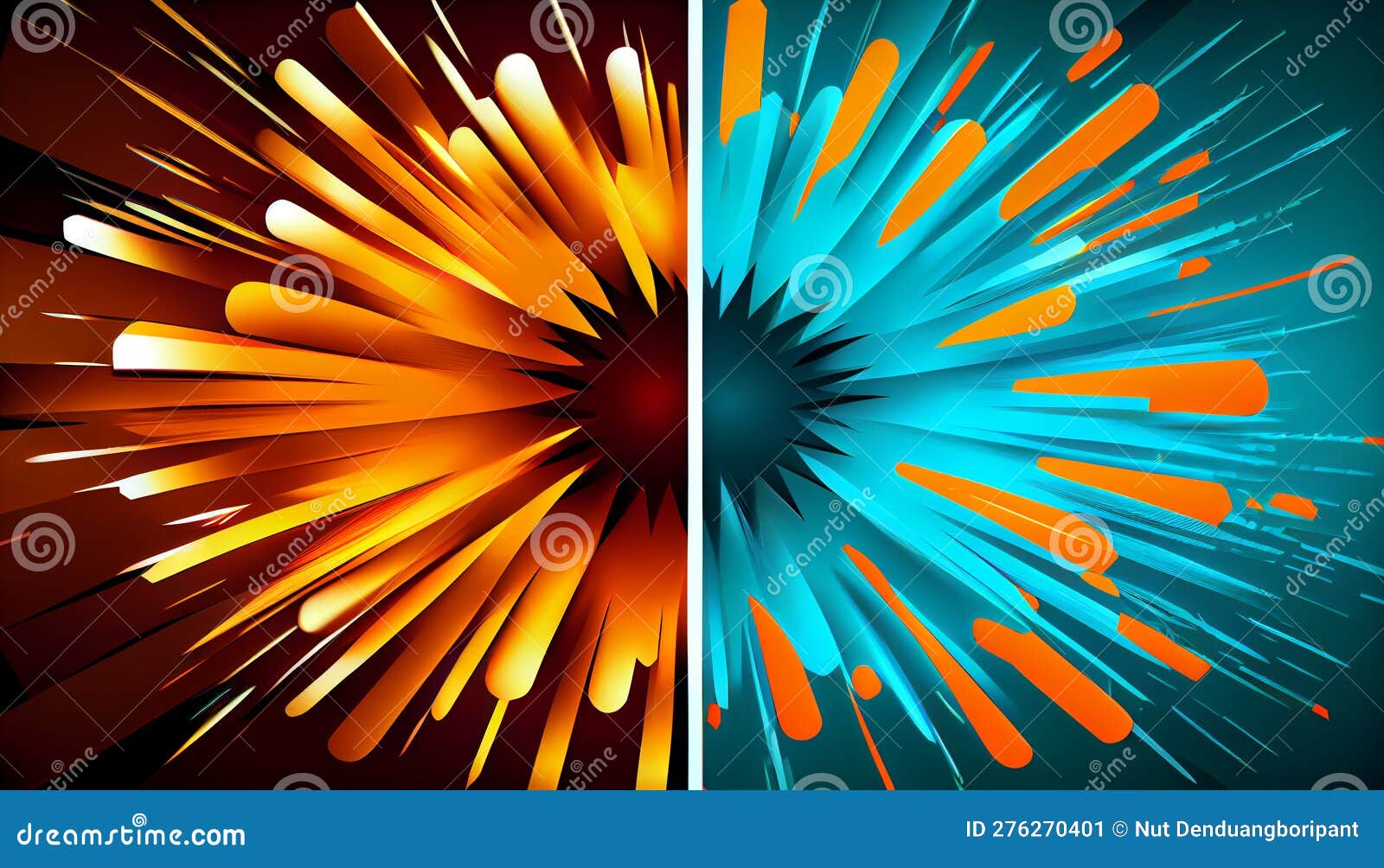 Generative AI, Chroma Clash: Bold Abstract Background with Vibrant Dual ...