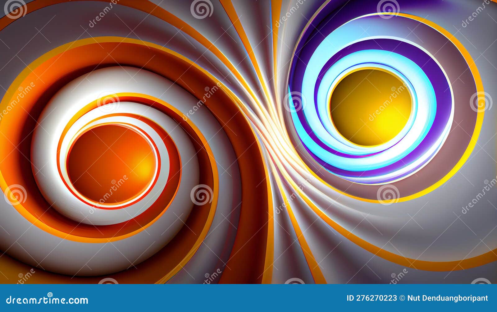 Generative AI, Chromatic Fusion: Abstract Background with Two Lively ...