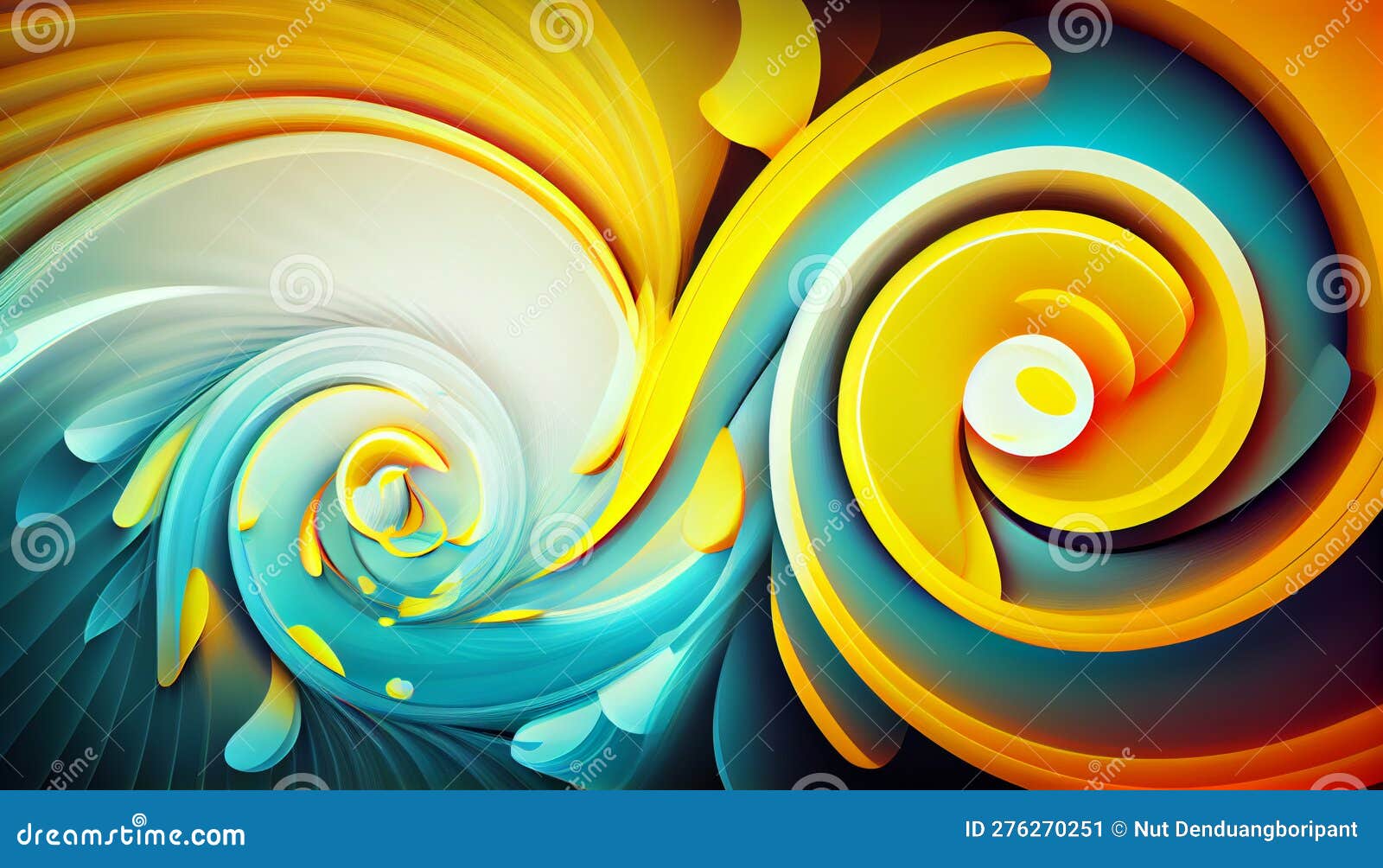 Generative AI, Chromatic Fusion: Abstract Background with Two Lively ...