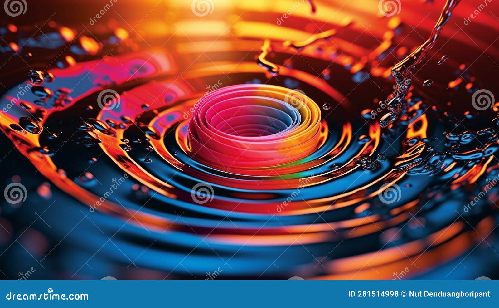 Generative AI, Chromatic Symphony Stock Illustration - Illustration of serene, compositions ...