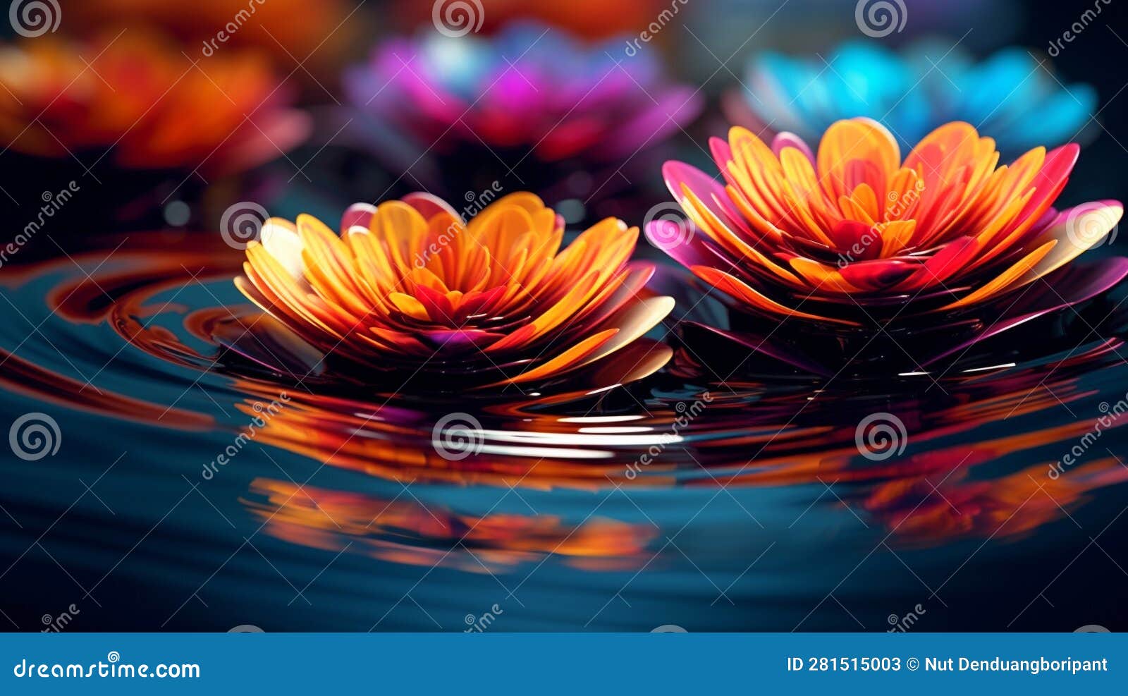 Generative AI, Chromatic Symphony Stock Illustration - Illustration of ...