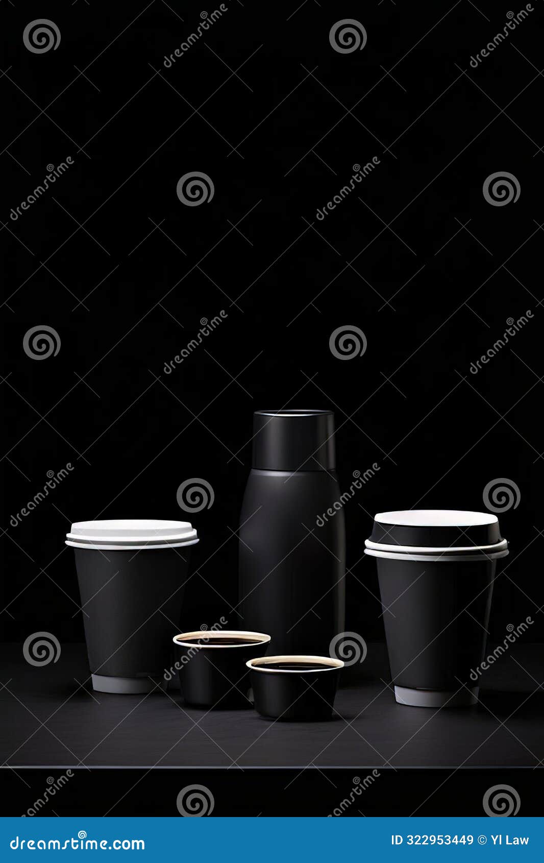 The Generative AI, Collection of Cups in Front View Editorial Stock ...