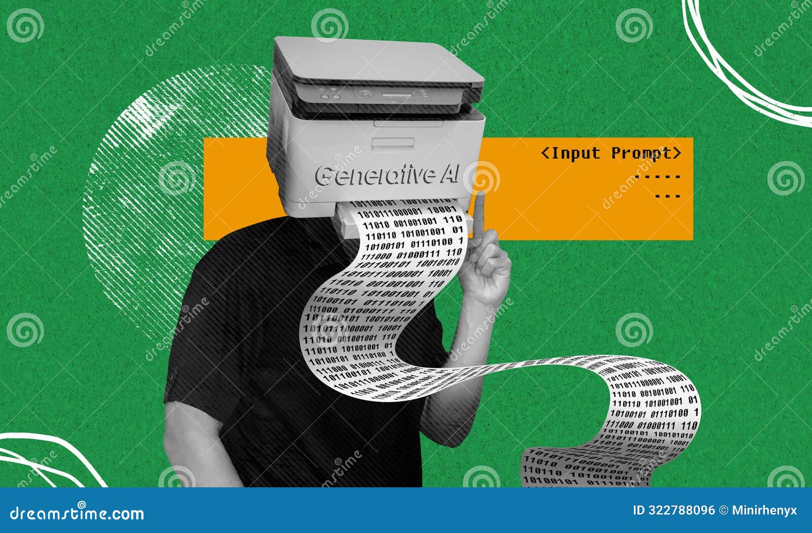 Generative AI Concept Collage Art Stock Photo - Image of reality, chat ...