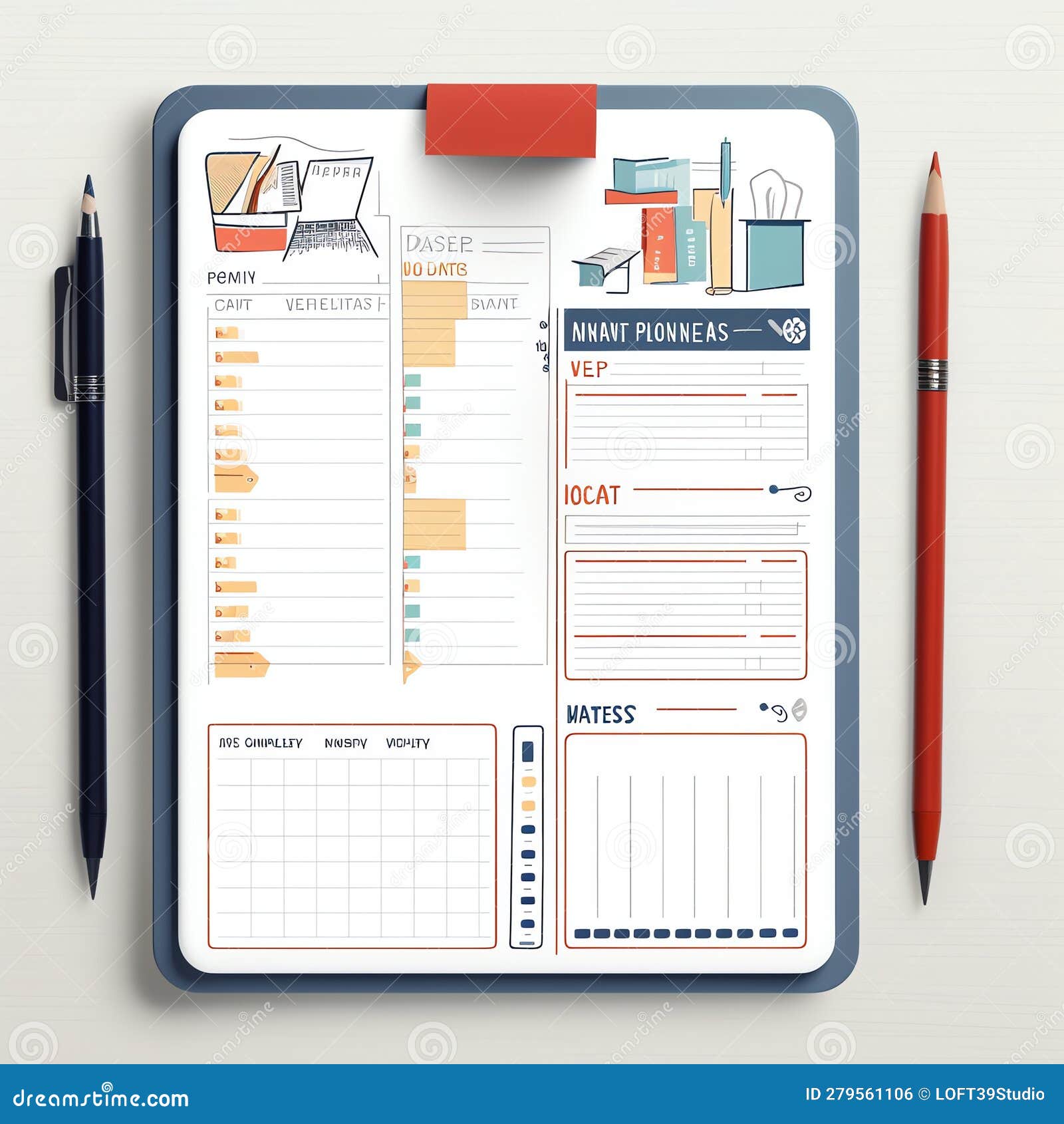 Generative AI Concept of Work Planning- Stock Illustration ...