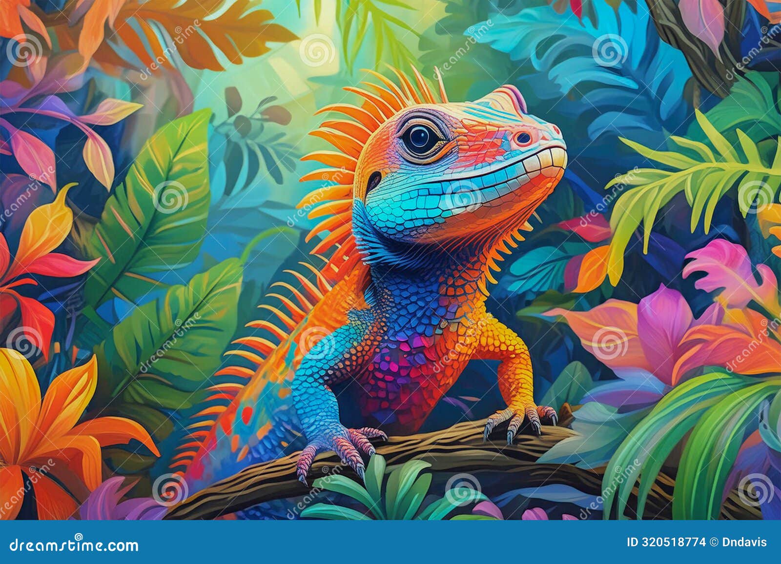 Generative AI Conceptual Illustration Of A Cute Lizards | CartoonDealer ...