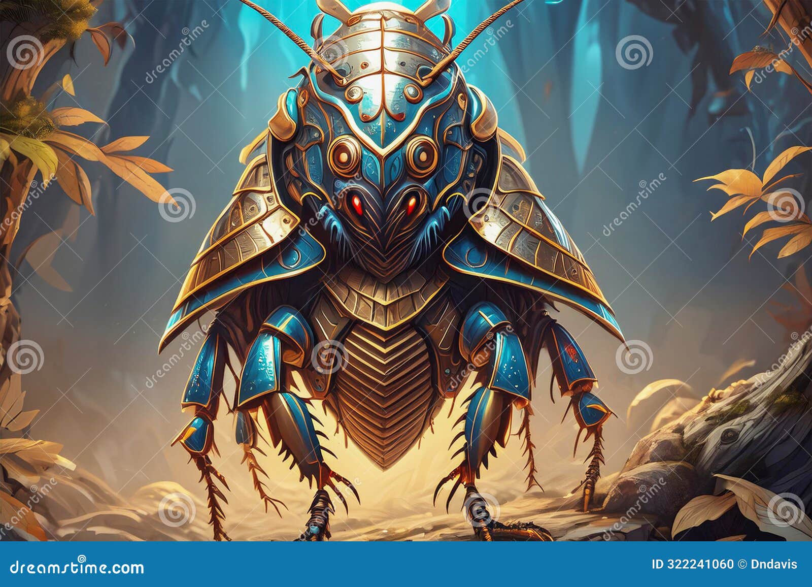 Generative AI Conceptual Illustration of a Scary Cockroach Stock ...