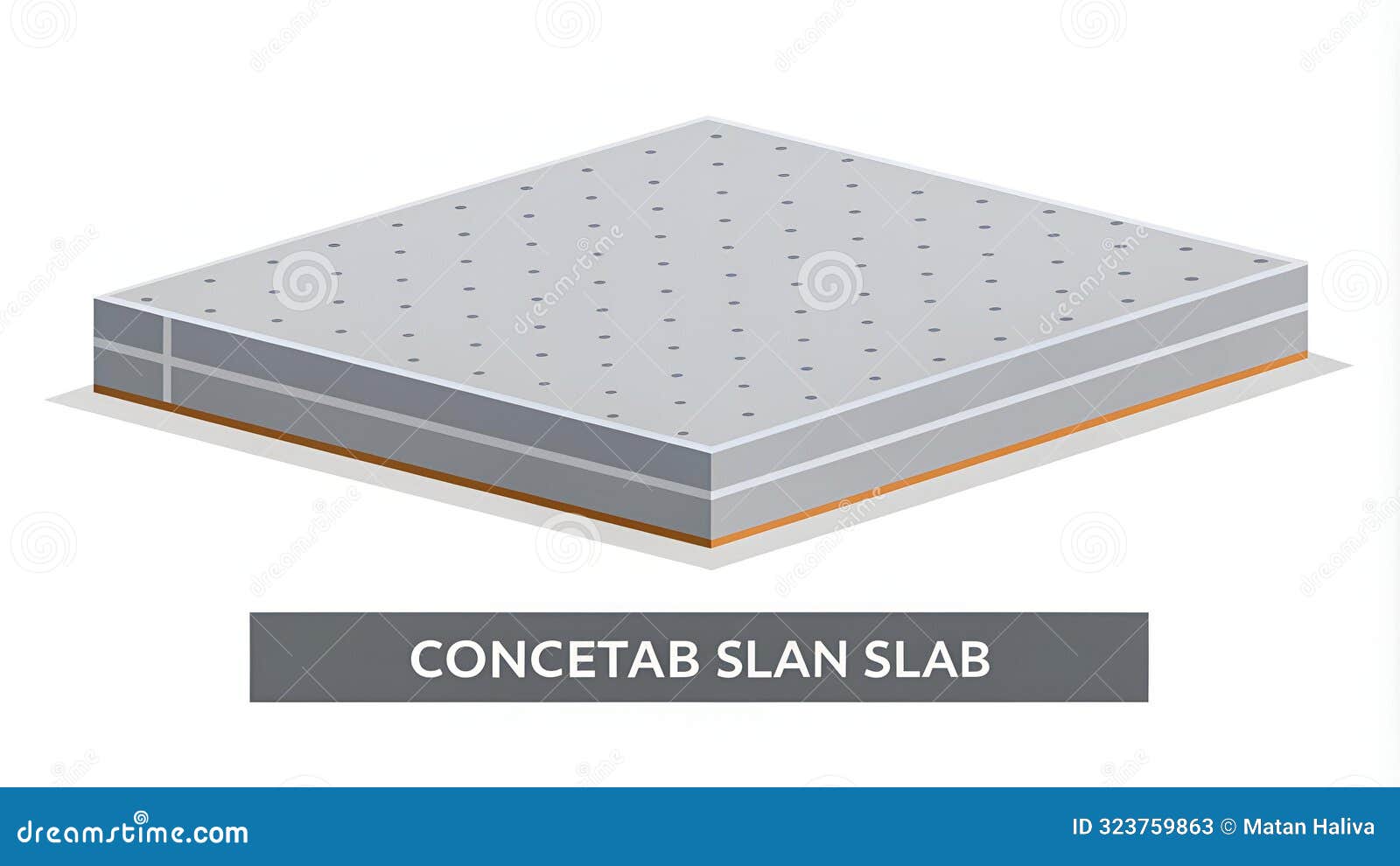 Concrete Slab Icon in Flat Style, Vector Stock Illustration ...