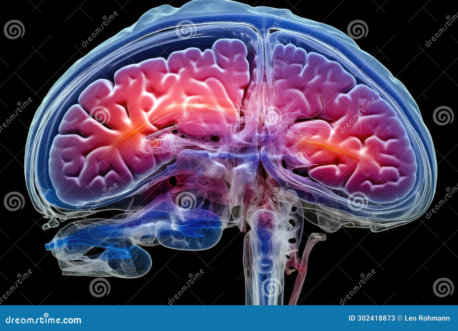 Fractal Colorful Light Brain Illustration, Educational Research ...