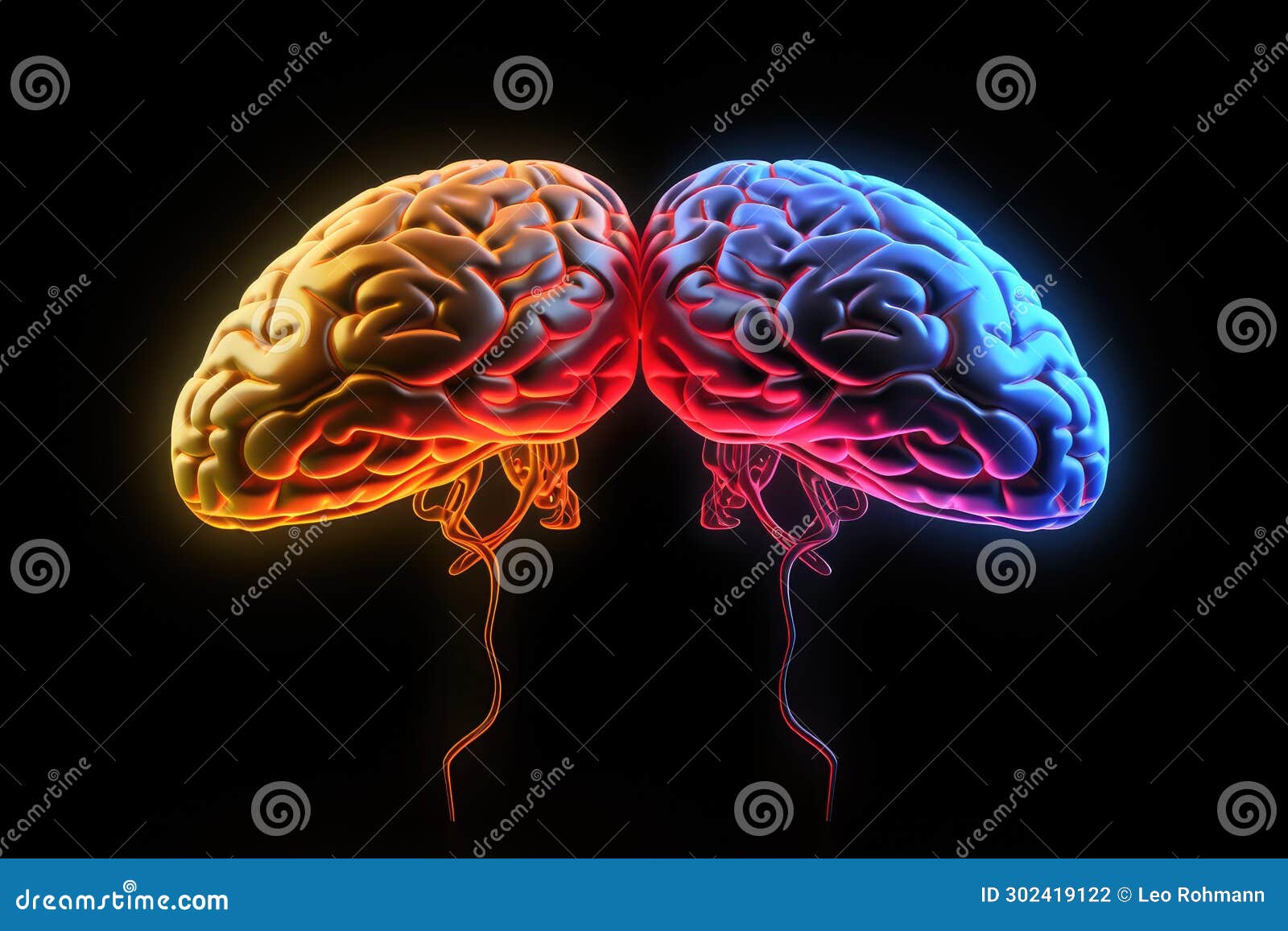 Fractal Colorful Light Brain Illustration, Educational Research ...