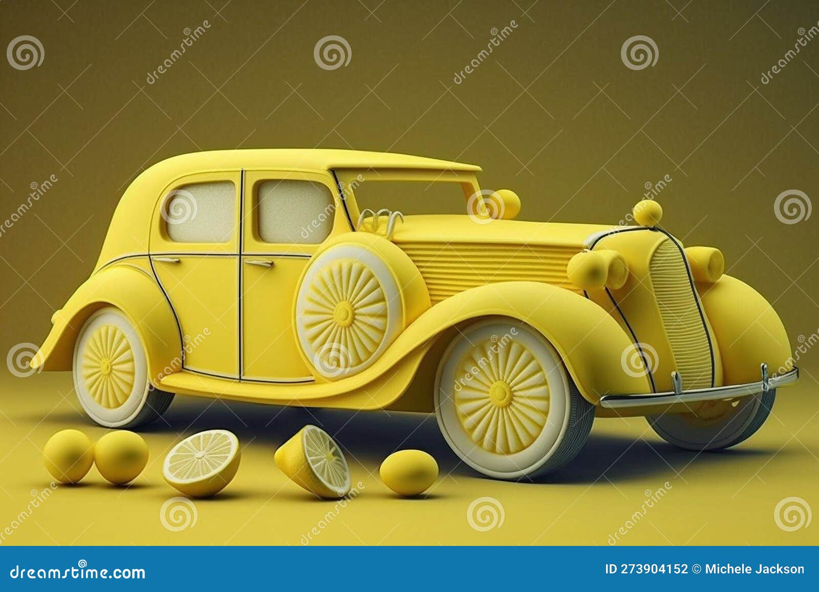 Generative Ai Created Vintage Car Created from Fruit Stock Photo ...