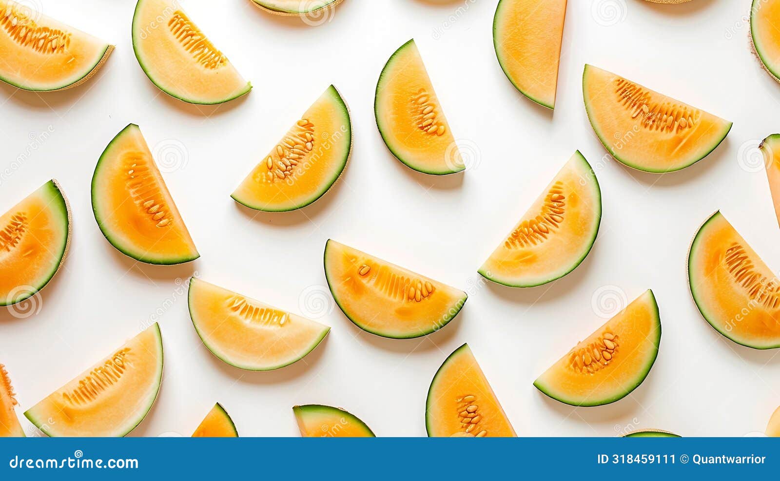 Generative AI Creative Layout Made of Melon Flat Lay Food Concept Melon ...