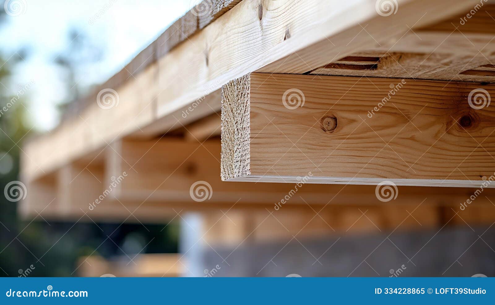 Generative AI Currently Joist Framework for House is Being Installed ...