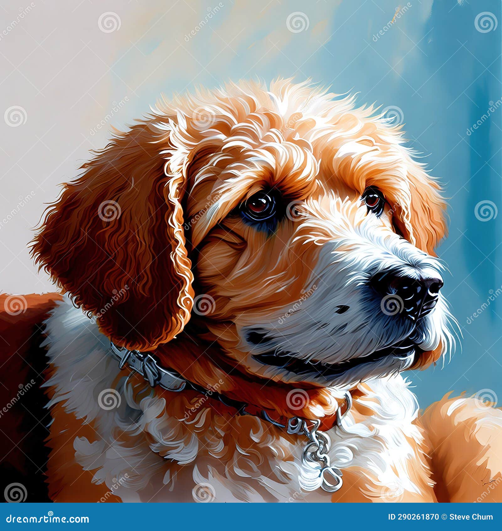 Generative AI, Cute Teddy Dog in Line Drawing Style Stock Illustration ...