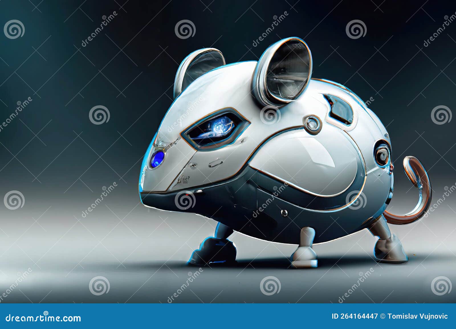 Generative AI of a Cyborg Mouse Rat Stock Illustration - Illustration ...