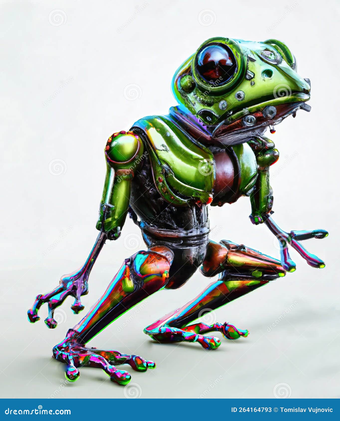 Generative AI of a Cyborg Toad Frog Stock Illustration - Illustration ...